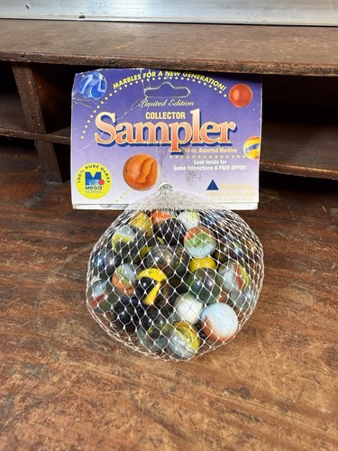 Vintage Glass Mega Marbles Collector Sampler Marbles Sealed NOS. King ...