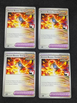 4x Pokemon Ancient Booster Energy Capsule Prize Pack Series PAR 159/182 ...