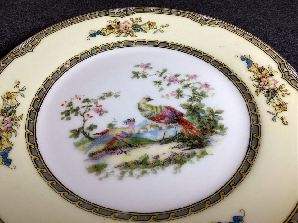 NORITAKE Windsor 7 1/2” Pheasant Plate Pat.applied Antique, Birds ...