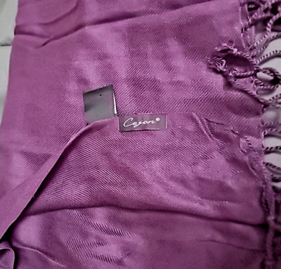 Italian Headscarf by Cejon Fringe of Purple Rayon Scarf Head cloth Made ...