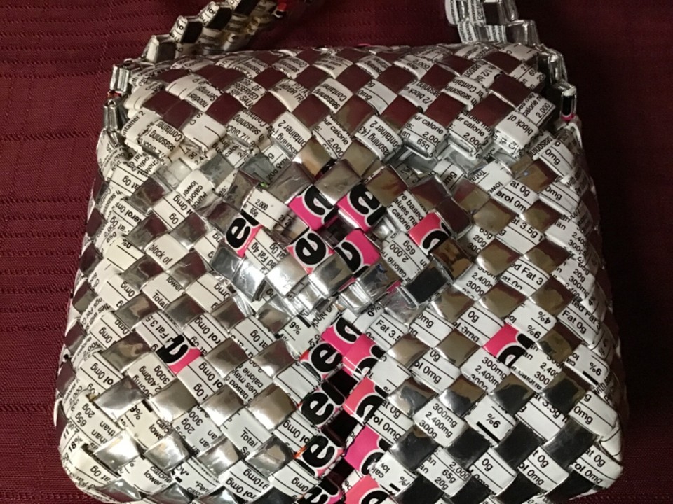 Candy Wrapper Purse Shoulder Handbag Red and Silver 8*7 | eBay