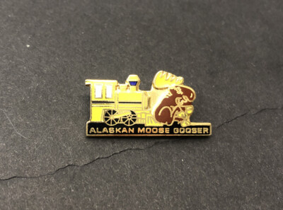 Alaskan Moose Gooser Train Alaska Travel Lapel Hat Pin | eBay