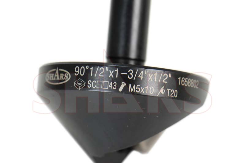 Shars 1/2" 90 Degree Indexable Carbide Countersink SPGH 433 Insert ...