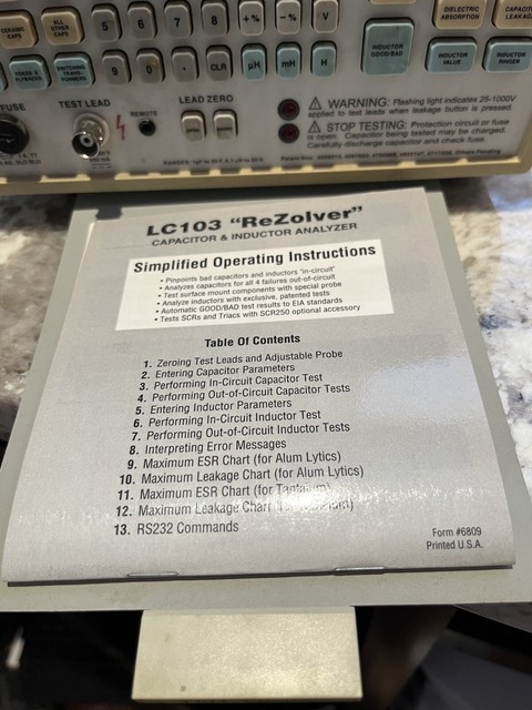 Sencore LC103 Capacitance Meter for sale online | eBay