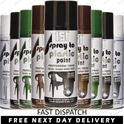 151 Plastic Spray Paint Gloss Finish Multi-Purpose Aerosol Spray Fast ...