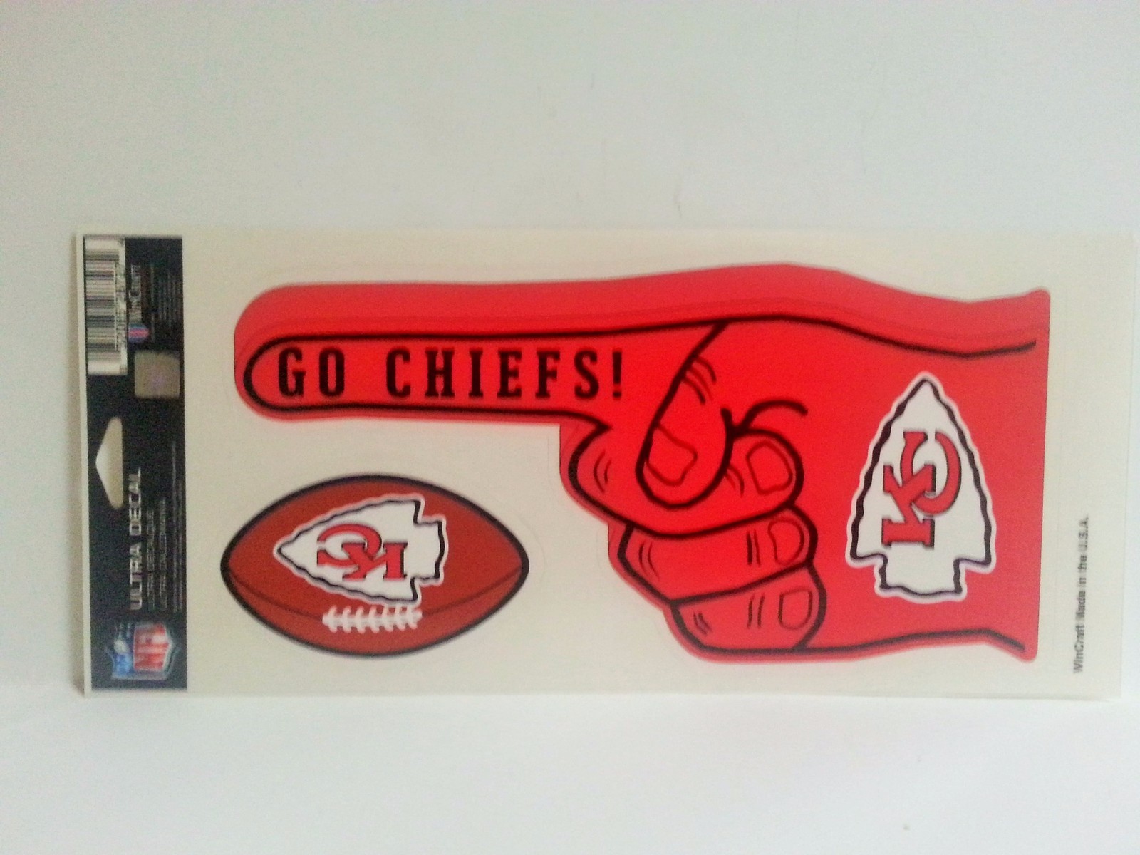 NFL Team Logo Ultra Decal Bumper Stickers plus Number 1 Fan Finger ...