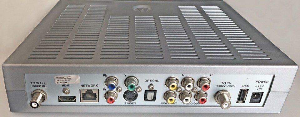 U-Verse TV Receiver AT&T, Motorola VIP1200 w/Remote & Power Cable ...