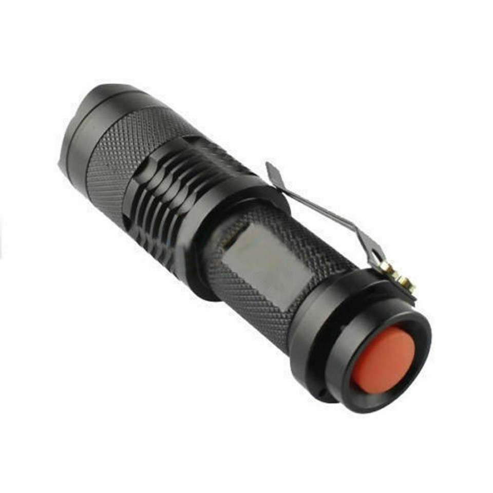 6PCS Mini LED Flashlight Torch Adjustable Focus Zoom Light Lamp | eBay