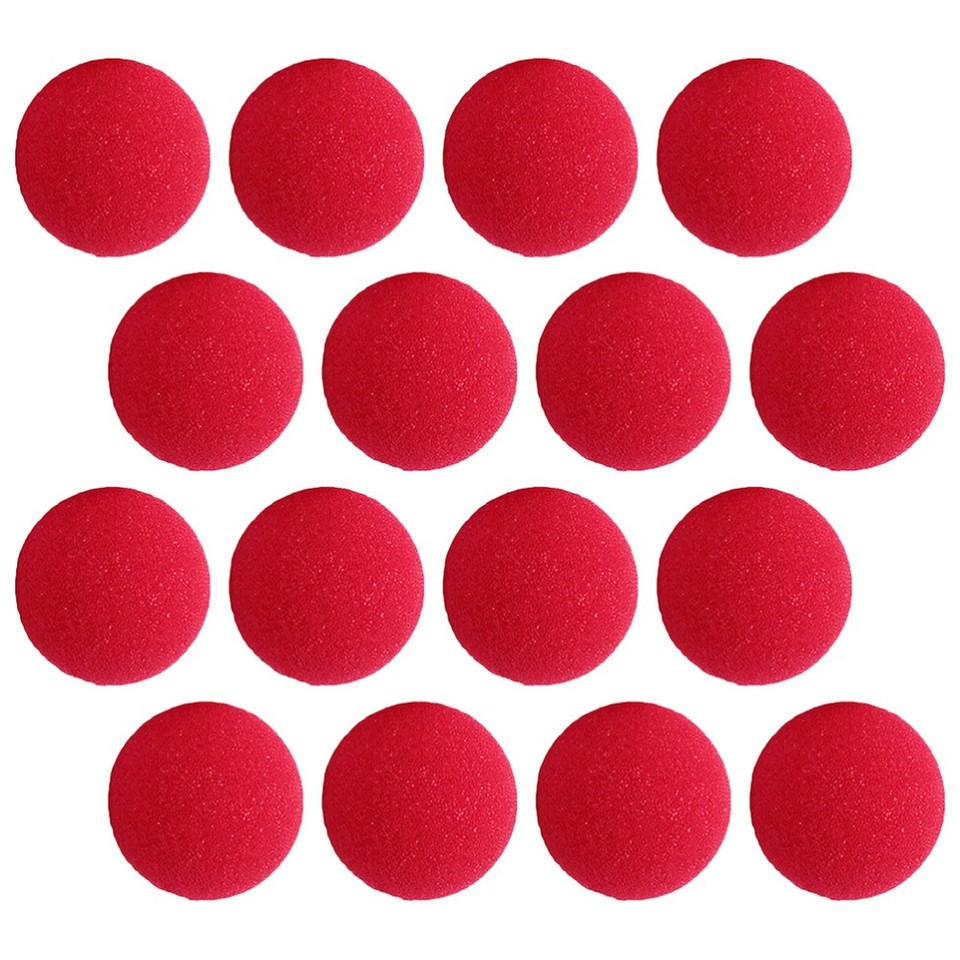 3 Count Clown Nose Sponge Ball Miss Work Red Clowns Balls Party ...