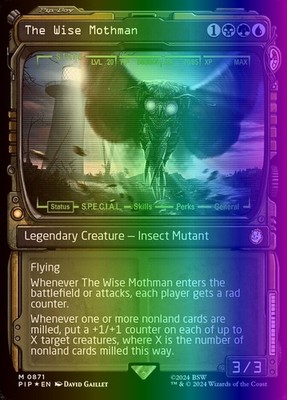 MTG Magic the Gathering The Wise Mothman (871/1190) Fallout NM FOIL ...