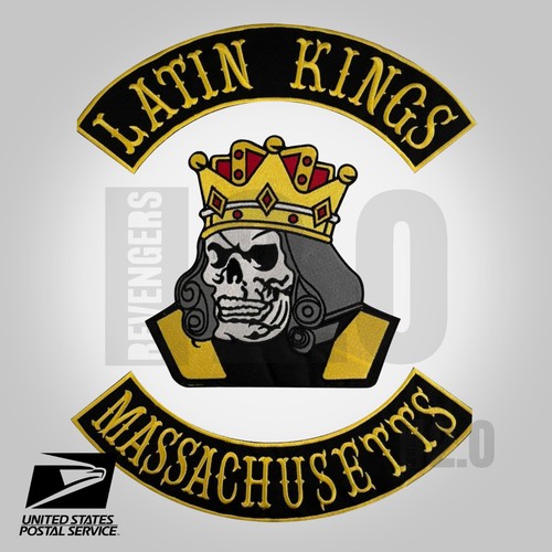 3 Piece Latin Kings Massachusetts Embroidery Patch Iron On Sew Free ...