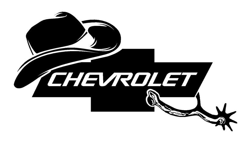 Chevy cowboy hat die cut vinyl decal sticker car window laptop ...