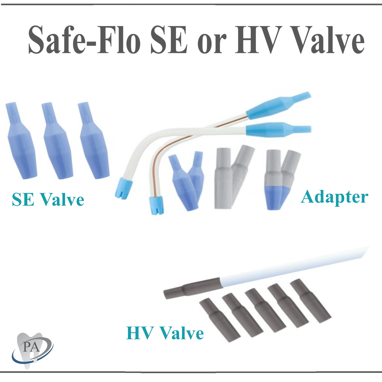 Dental SAFE-FLO SE Valve or HV Valve, Adapter, CROSSTEX SAFE-FLO SALIVA ...