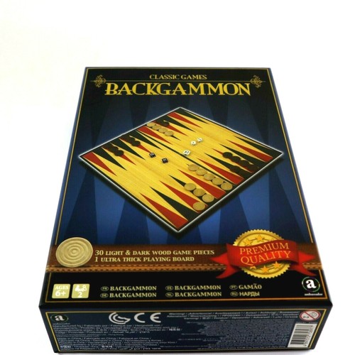 BACKGAMON Classic Games ages 6+ Premium Quality Factory Sealed NEW ...