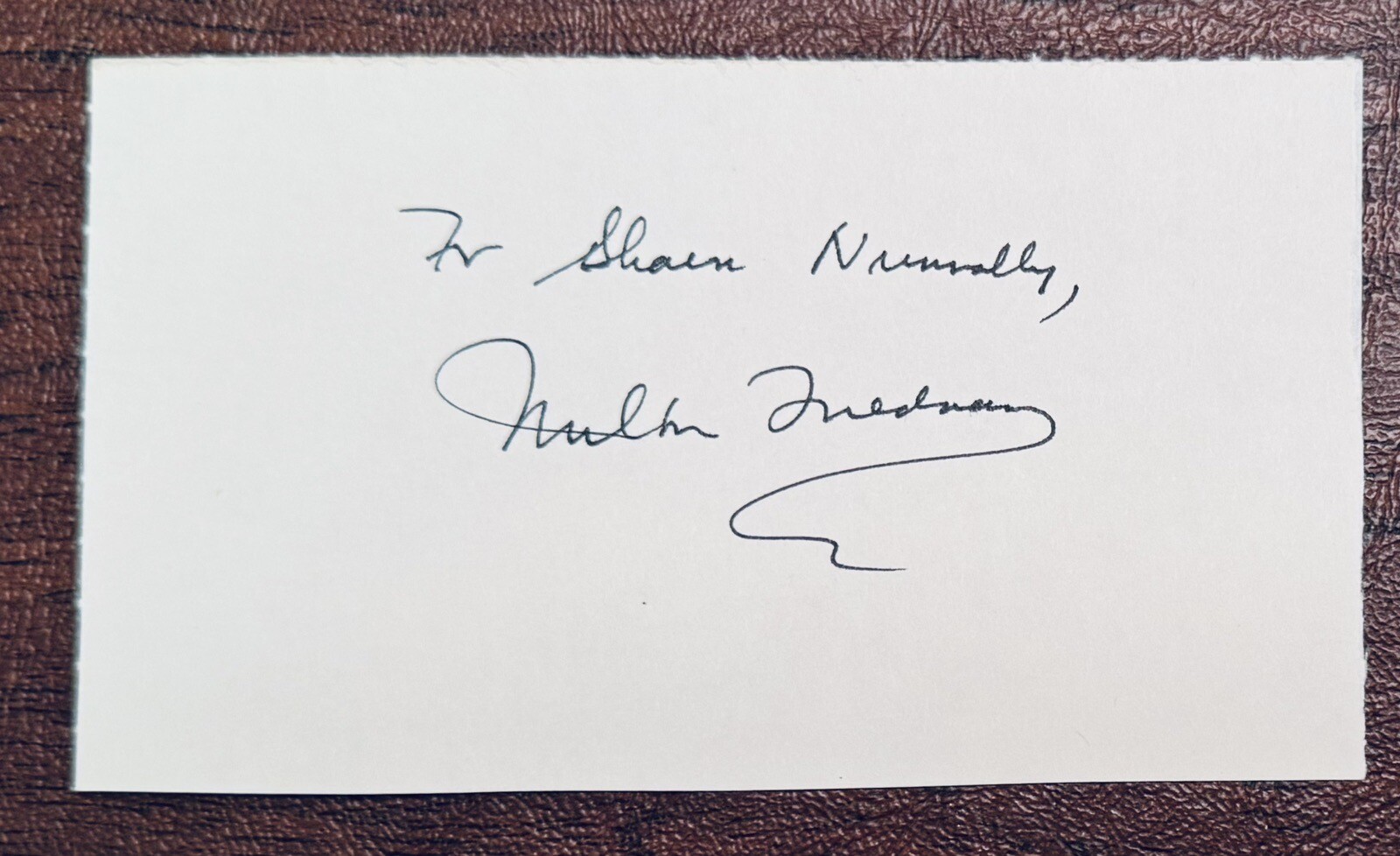 Milton Friedman Signed Autographed 3x5 Card JSA Letter Economist | eBay