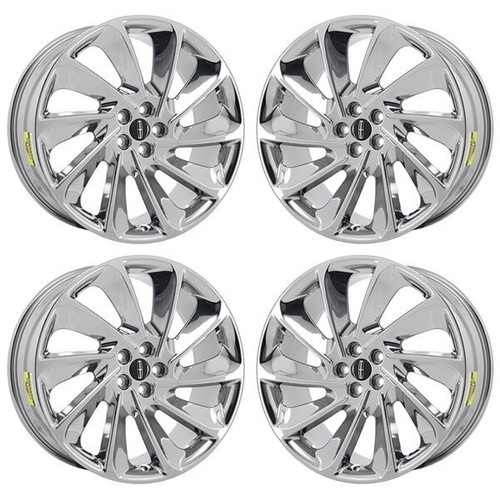 21" LINCOLN NAUTILUS PVD BRIGHT CHROME-C WHEELS RIMS FACTORY OEM 10218 ...