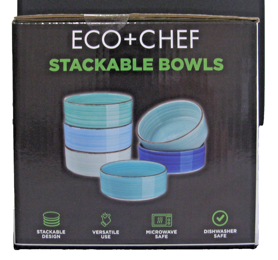 Stackable Bowls 6 Piece Ceramic Versatile Dishwasher And Microwave Safe ...