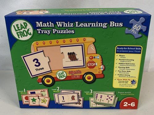 2006 Leap Frog Math Wiz Learning Bus Tray Puzzles New 705988136061| eBay