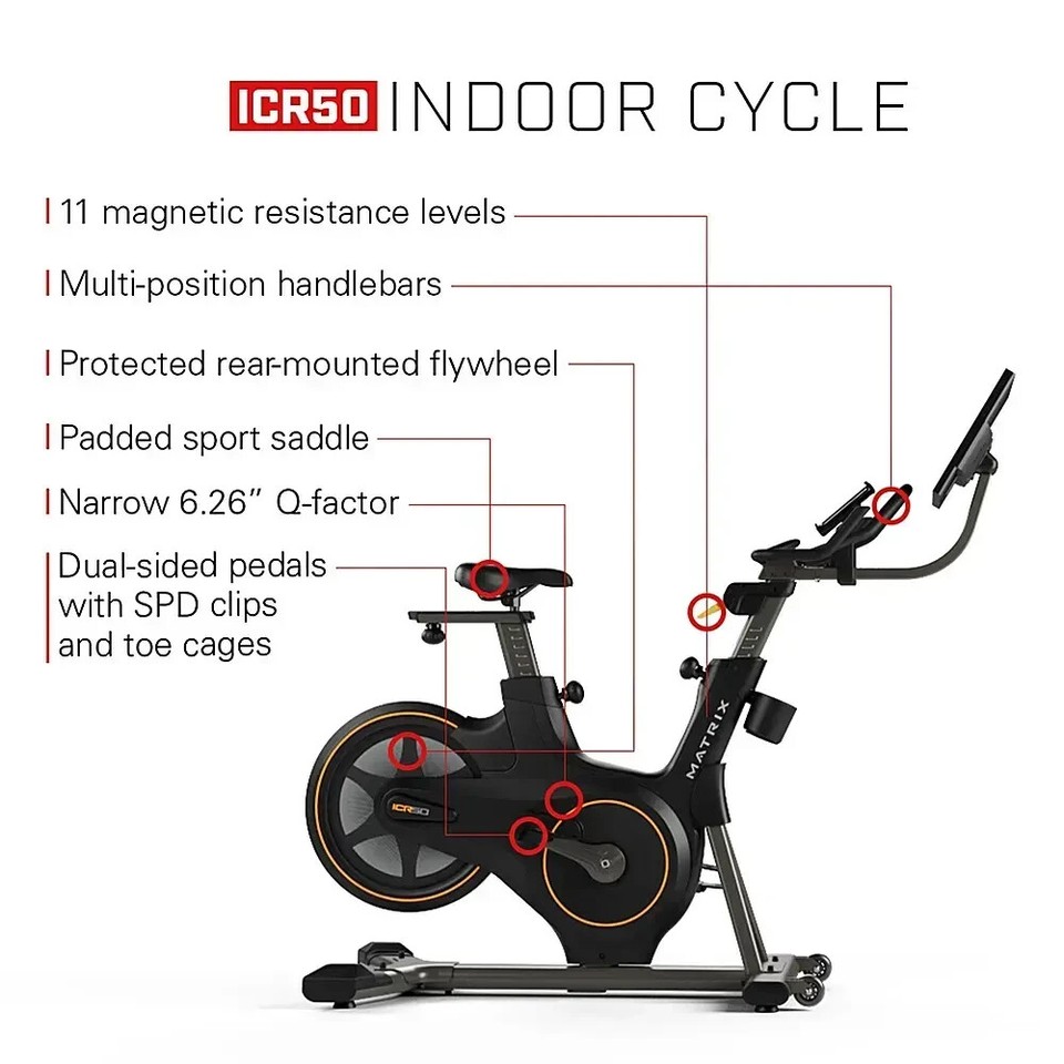 Matrix - ICR50 Indoor Cycle with 22" IX display - Black | eBay