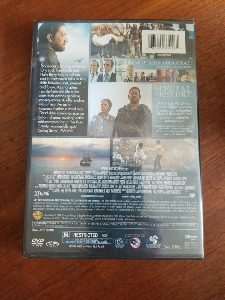 Cloud Atlas DVD 2012 Tom Hanks Halle Berry Hugo Weaving Jim Sturgess | eBay