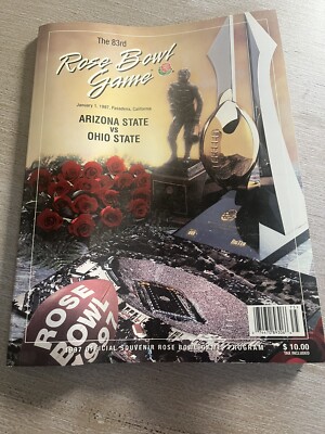 83rd Official Rose Bowl Game Program Arizona State vs Ohio State 1997 ...