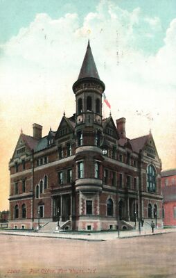 Vintage Postcard 1917 Post Office Postal Service Building Landmark Fort ...
