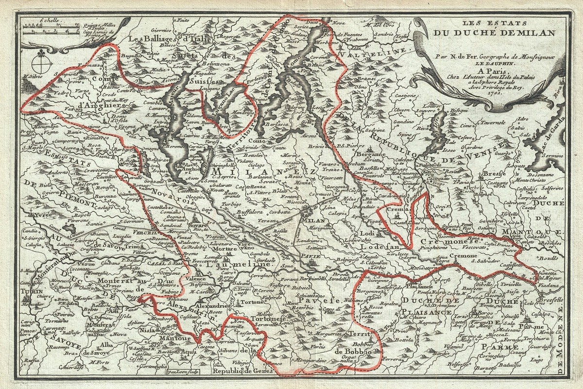 Duchy Of Milan Mapa