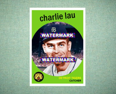 Charlie Lau Detroit Tigers 1959 Style Custom Baseball Art Card | eBay