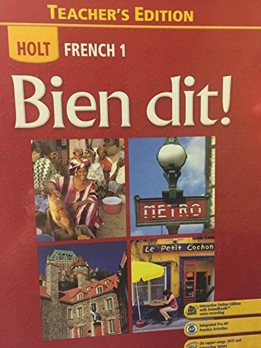 Holt French 1: Bien dit! Teacher's Edition | eBay