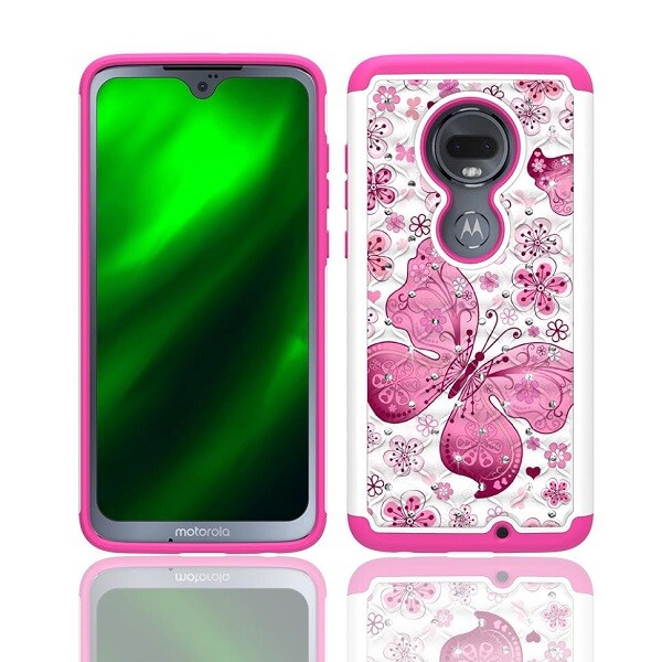 For Motorola REVVLRY Plus Studded Rhinestone Crystal Bling Cover Case ...