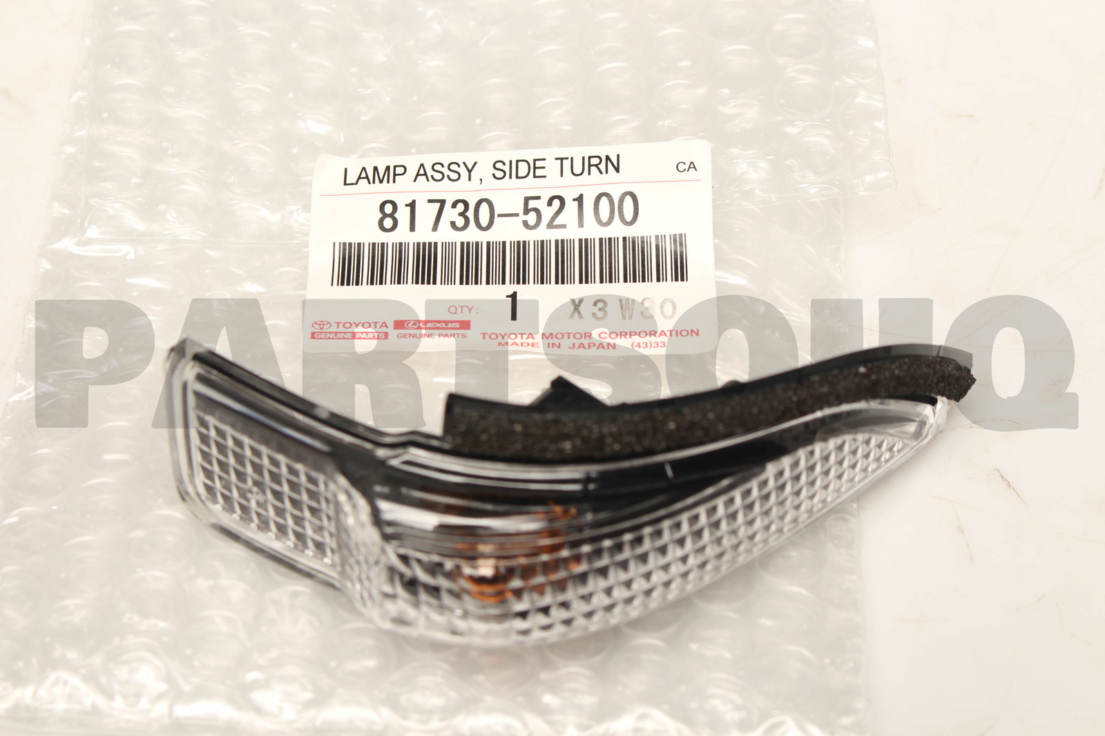 8173052100 Genuine Toyota LAMP ASSY, SIDE TURN SIGNAL, RH 81730-52100 ...