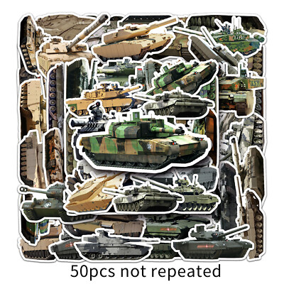 50X Modern Military Tanks Collector Stickers Pack Army Weapon Scrapbook ...