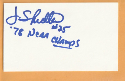 Jay Shidler Kentucky Wildcats AUTO Signed 3x5 Note Card 1978 NCAA ...