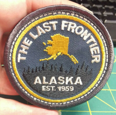 Alaska Patch - The Last Frontier Alaska Est 1959 embroidered iron on ...
