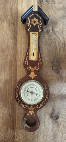Vintage Huger Weather Station Thermometer Barometer West Germany Wood ...