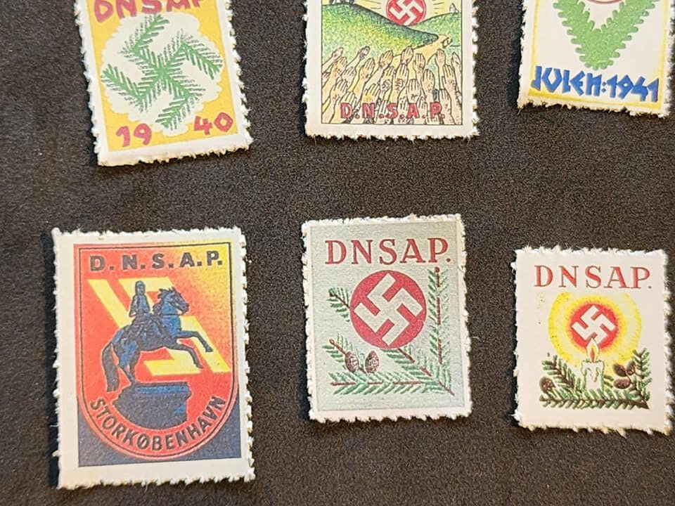 DNSAP - DENMARK DANEMARK WW2 WWII Nazi German Stamps Labels Vignettes ...
