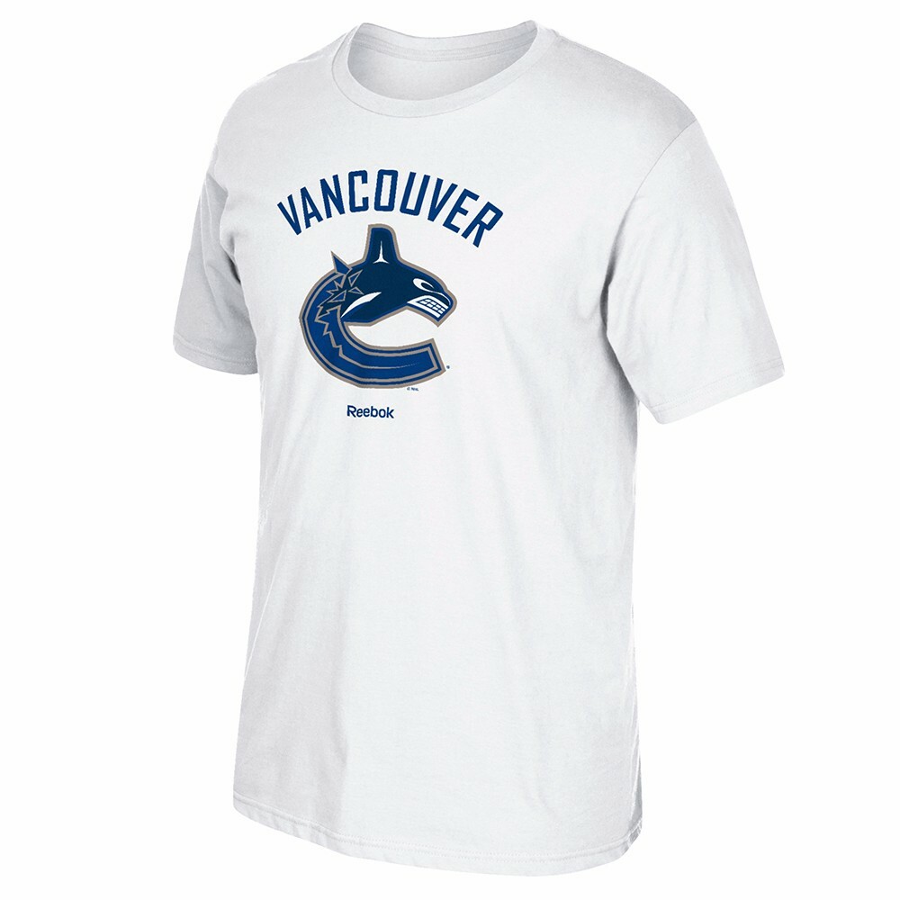 Vancouver Canucks Reebok 'Jersey Crest' Primary Team Logo White T-Shirt ...