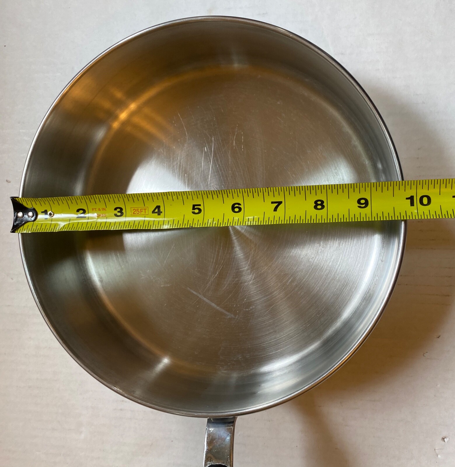 10" Meyer Bella Cuisine Deep Skillet Fry Pan Stainless Steel Raised ...