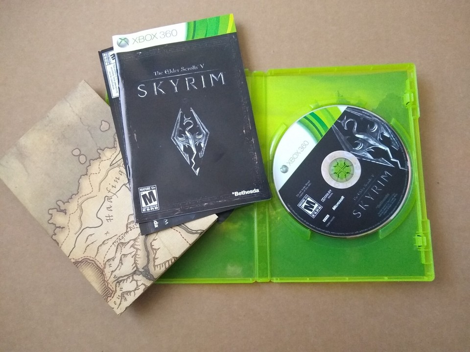 The Elder Scrolls V Skyrim Xbox 360 CIB Complete Map and Manual ...