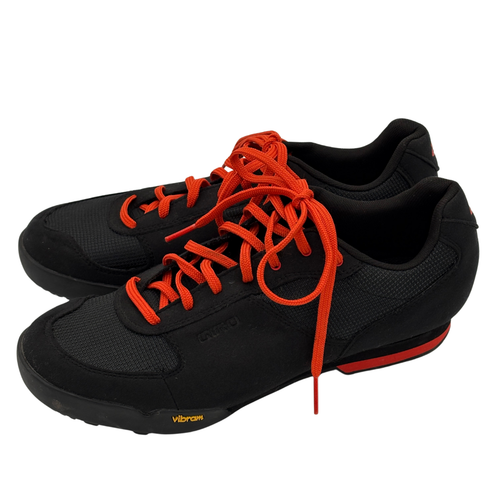 Giro Rumble VR Mens Sz 9 Cycling Shoes and Shimano Cleats Black Orange ...