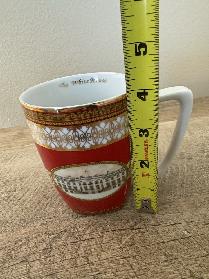 The White House Historical Association Coffee Mug Cup Red Gold | eBay