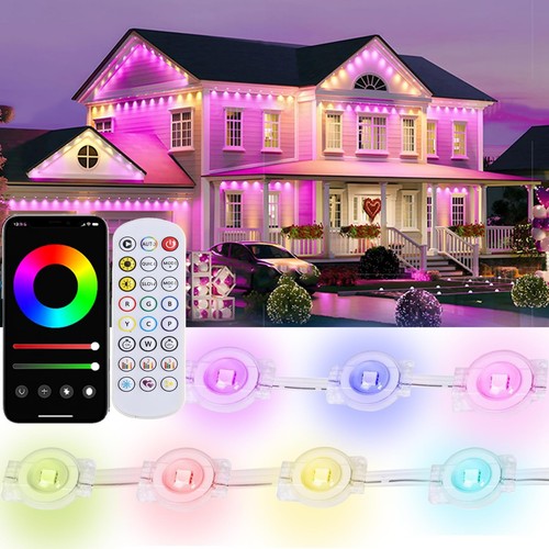 200ft Permanent Outdoor Lights， with App & Remote Control | IP67 ...