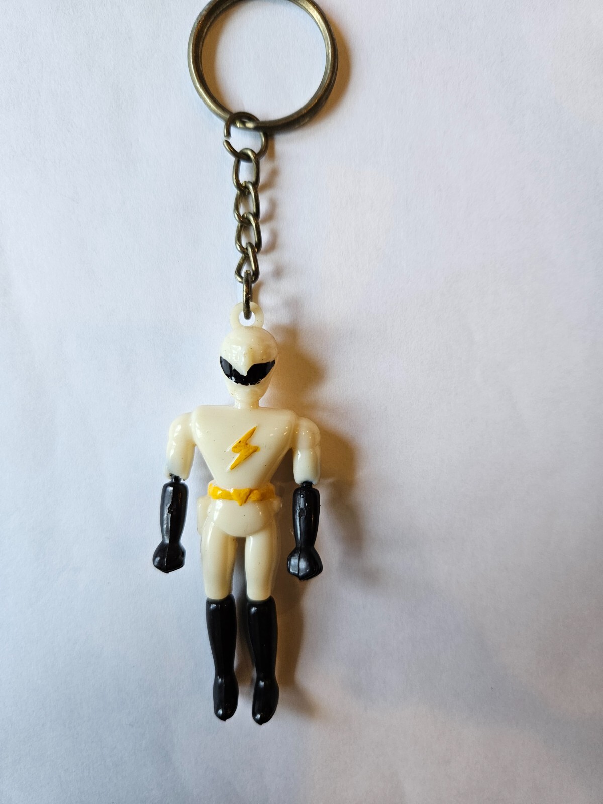 VINTAGE POWER RANGERS WHITE RANGER KEYCHAIN KEY CHAIN FIGURE | eBay