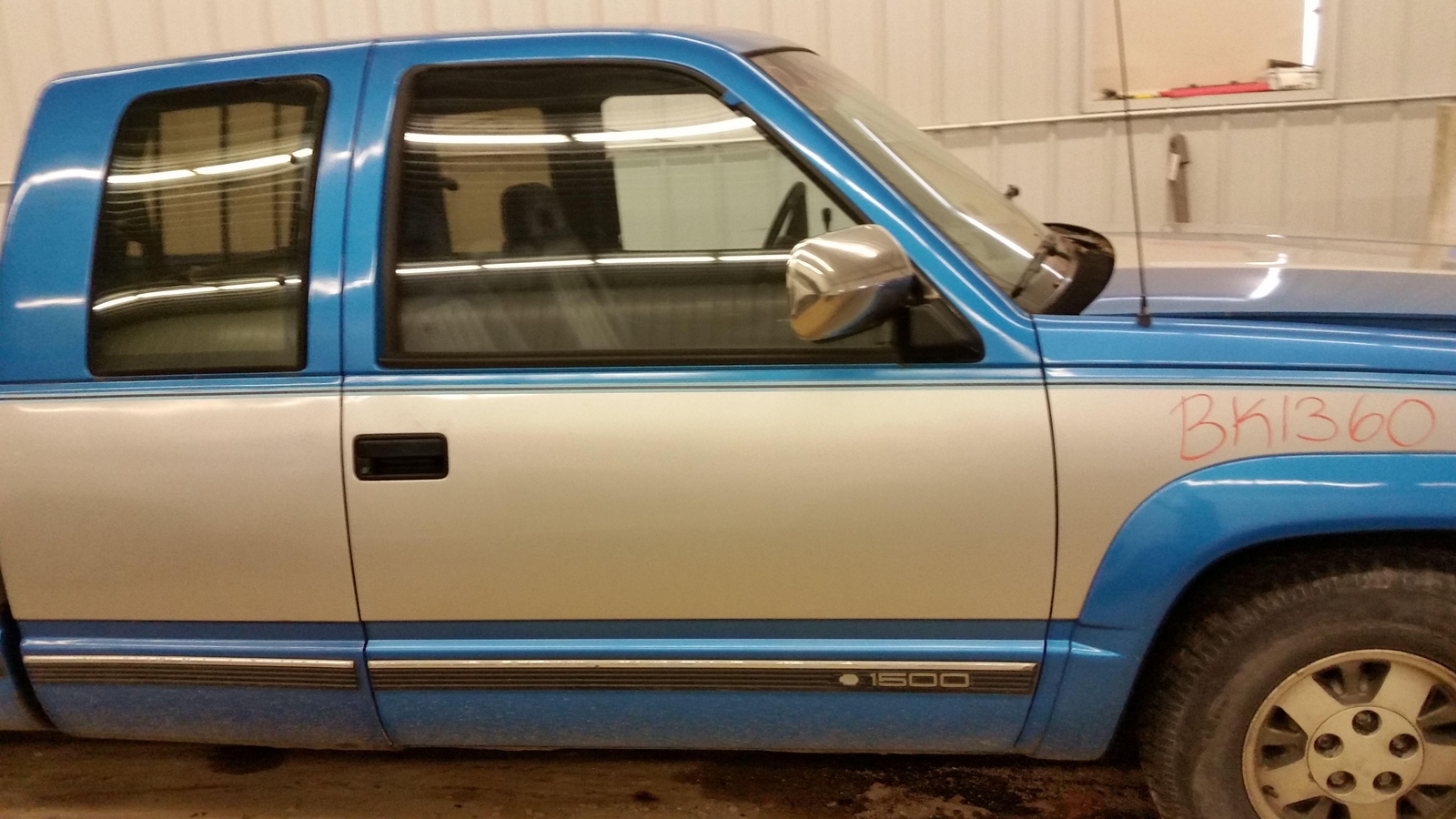 1992 CHEVY PICKUP 1500 PASSENGER RIGHT FRONT DOOR ASSY BAHAMA BLUE ...