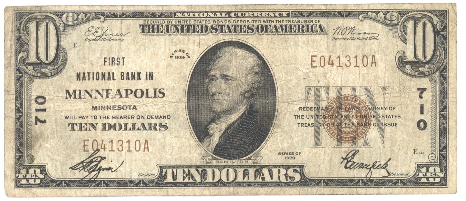 1929 First Federal Reserve Bank Note Minneapolis $10 | eBay