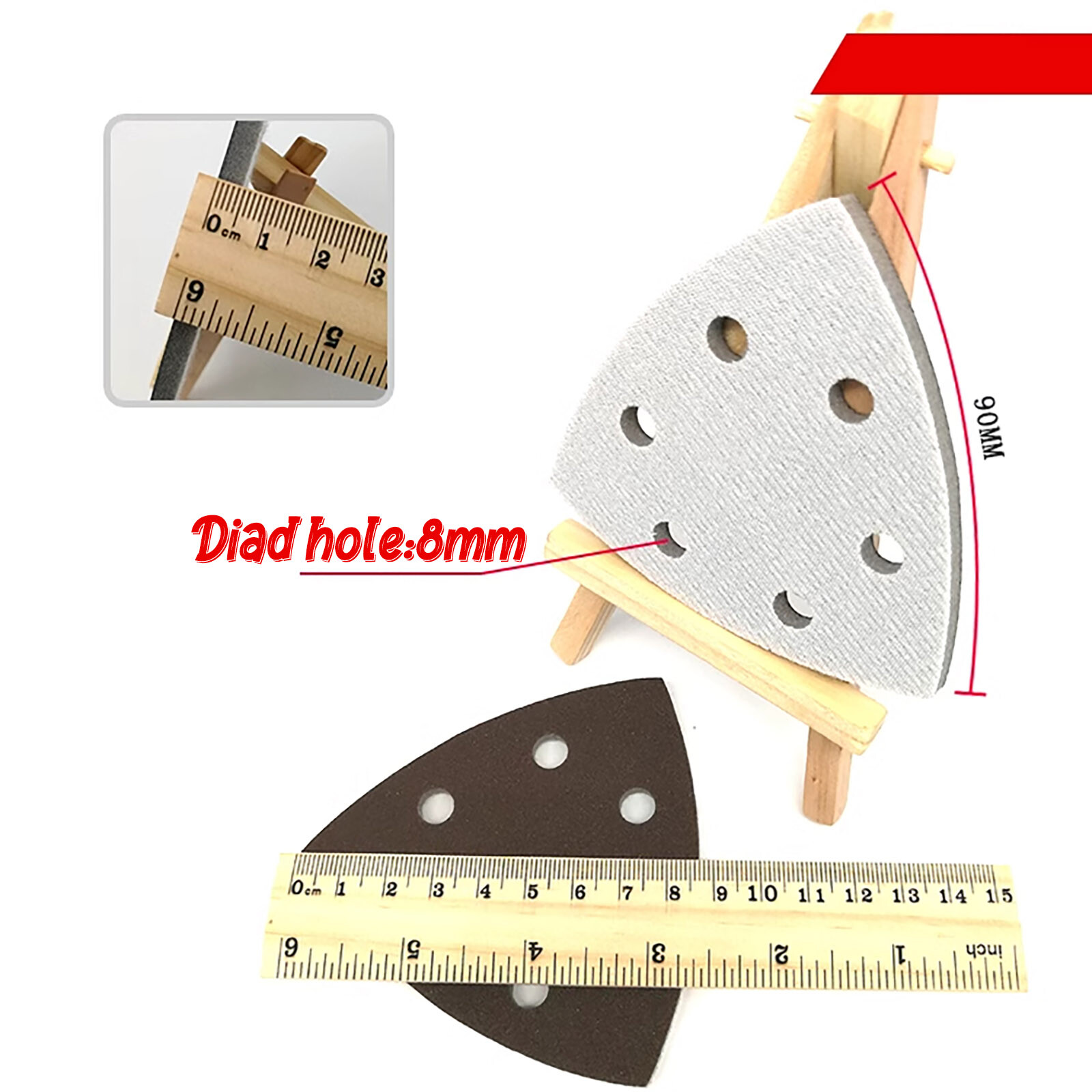 Mouse Sanding Sheets Mouse Palm Sander Sandpaper 6 Hole Triangle ...