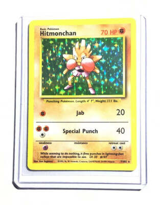 HITMONCHAN - 7/102 - Base Set - Holo - Pokemon Card - EXC / NEAR MINT ...