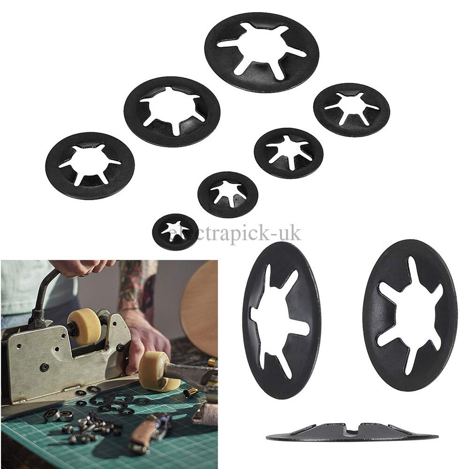 340pcs Internal Tooth Star Lock Spring Quick Washer Push On Speed Nut ...