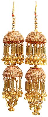 Geetanjali Crafts Handmade Kalira (Red & Gold) Pair/kalere/Kalire ...