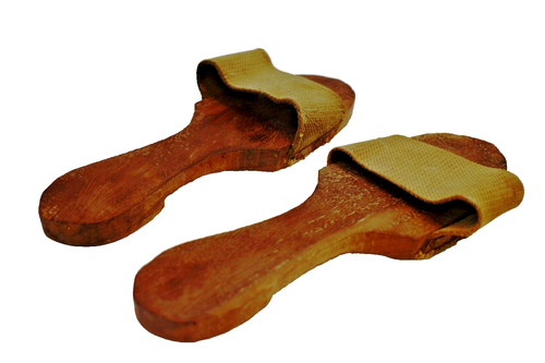 Antique Wooden Khadaun Slides Slippers Paduka Chappal Hand Crafted ...